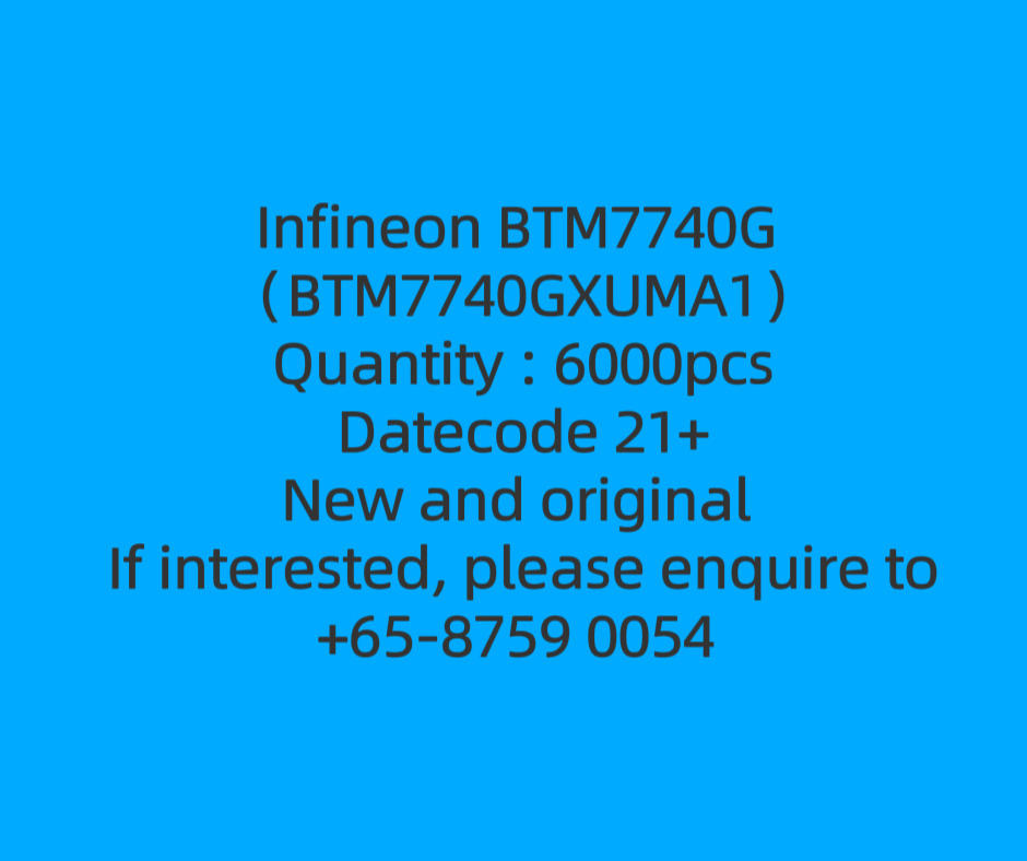 Infineon BTM7740G （BTM7740GXUMA1） – Technology, Components and Data ...